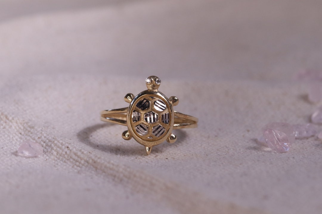 14k Gold Turtle Ring / Women Ring / Good Luck / Gift for Her - Etsy