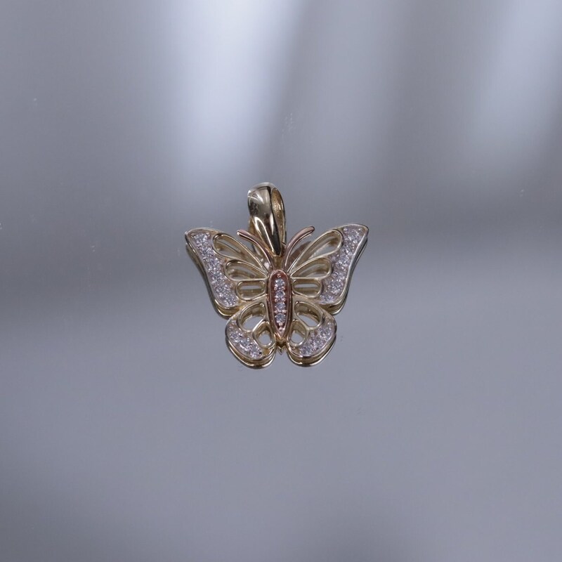 Gold Butterfly Pendant - Etsy