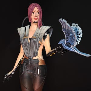 Songbird Figurine: Cyberpunk 2077 Phantom Liberty, Hand-painted ...