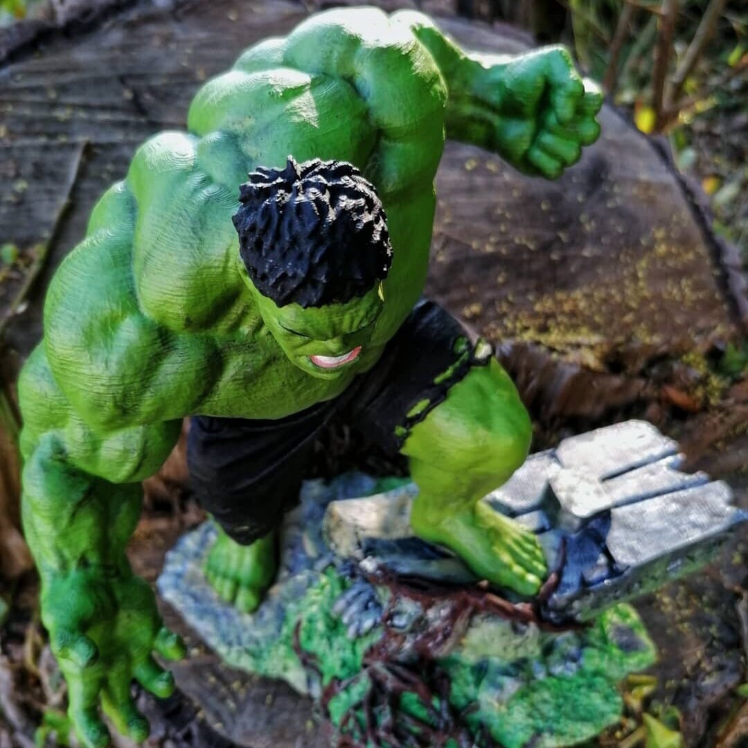 Hand Painted Hulk Figure Marvel Figure Collectible High - Etsy