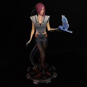 Songbird Figurine: Cyberpunk 2077 Phantom Liberty, Hand-painted ...