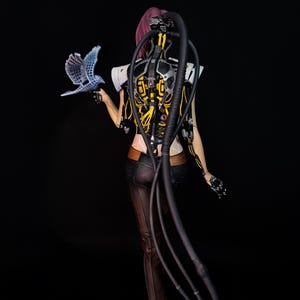 Songbird Figurine: Cyberpunk 2077 Phantom Liberty, Hand-painted ...