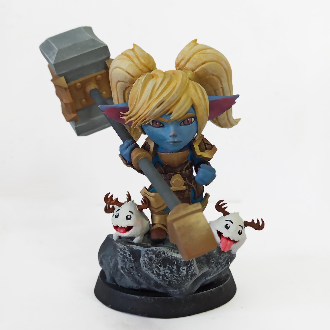 Hand-painted Poppy Figure | League of Legends Poppy Statue | Desk ...