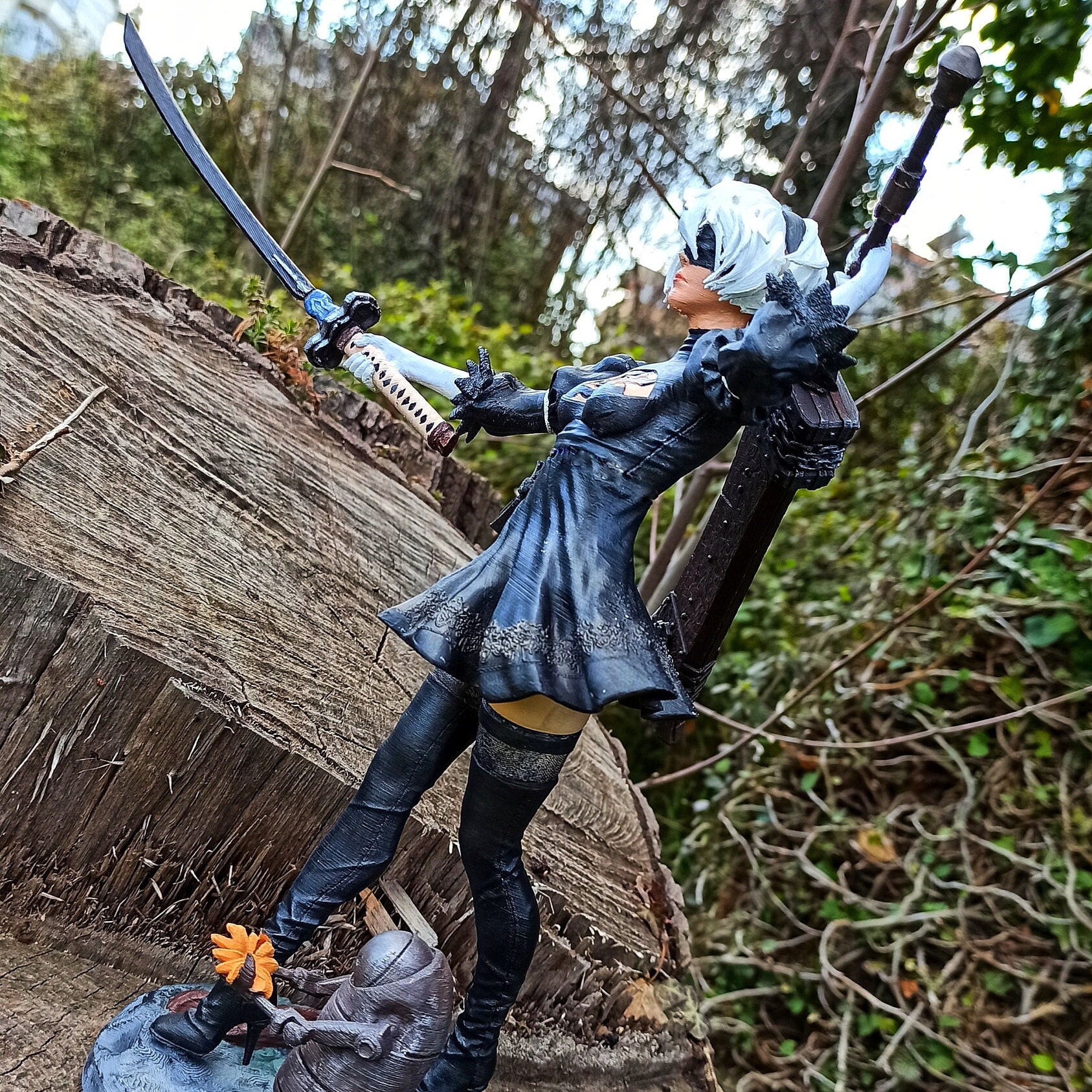 Hand-painted Nier Automata 2b Android Figure Anime - Etsy