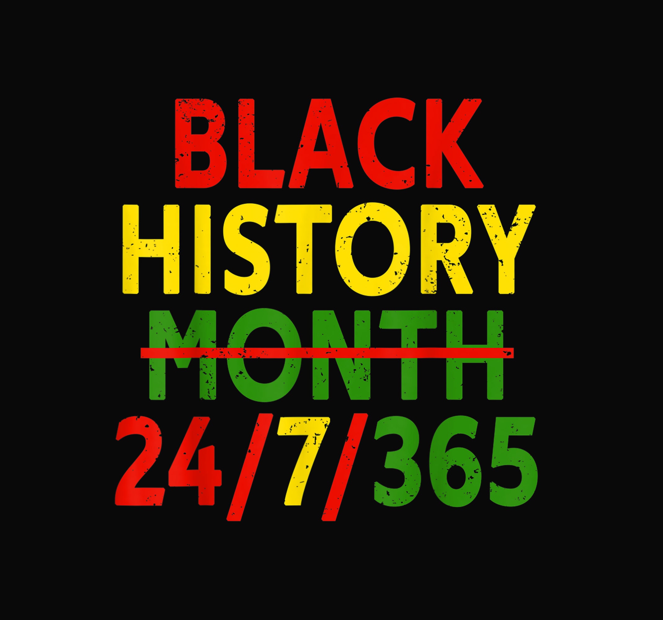 Black History Month 24 7 365 Svg Black Every Month Svg Black Etsy