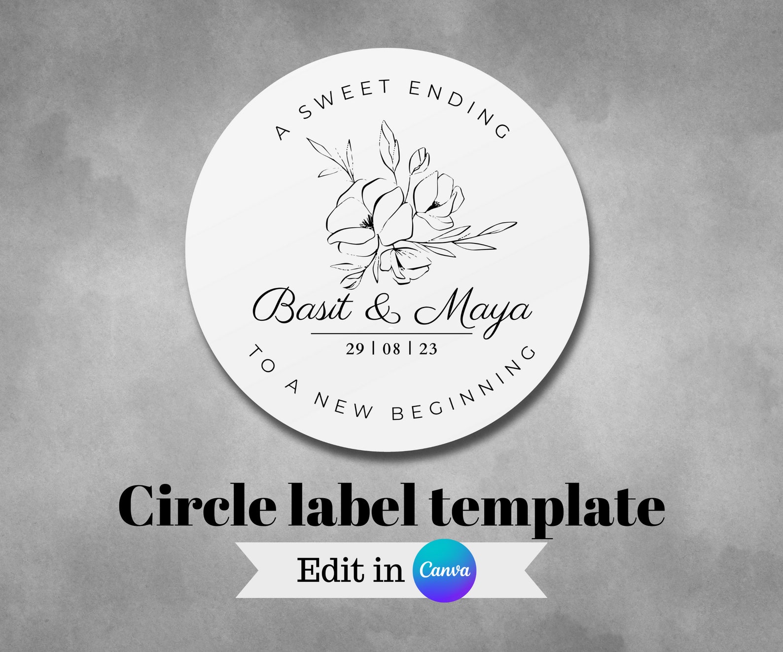 Editable Flower Template Design for Event Favors, Tags or Labelling - Etsy