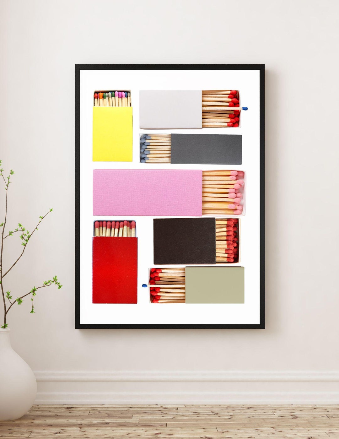 Vintage Matchbox Print, Trendy Matches Poster, Retro Matchbook Wall Art ...