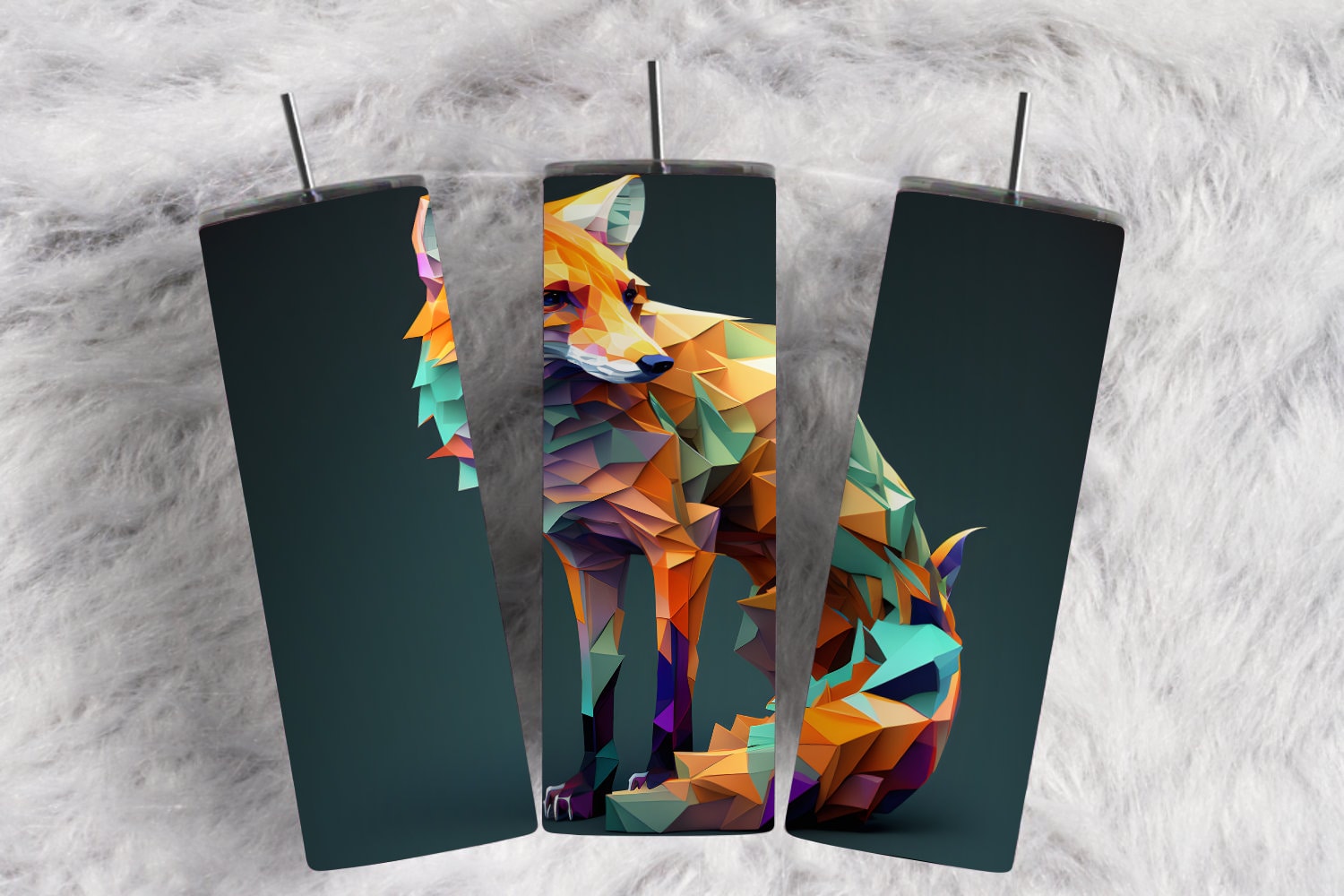 Bicubic Fox Tumbler Wrap Png Sublimation Design Fox Tumbler Fox Wrap ...
