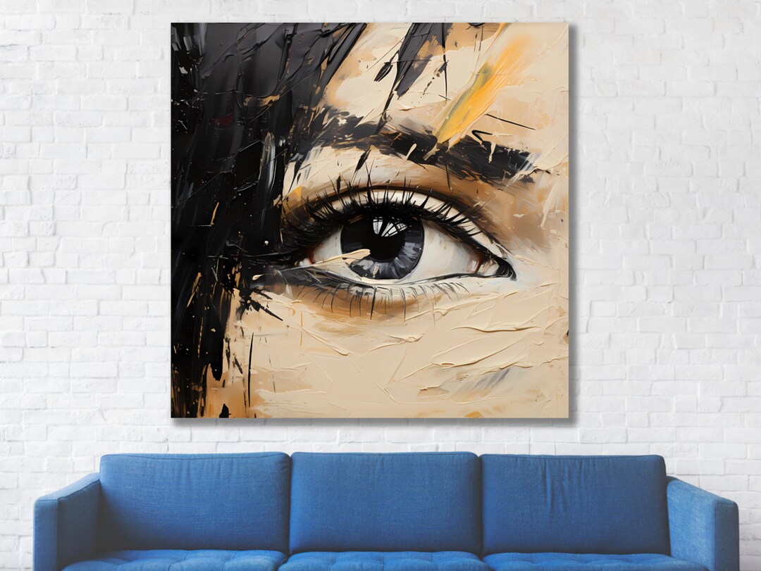 Eye, Painting, Girl's Look, Oil Paints, Silence, Canvas Print, Home ...