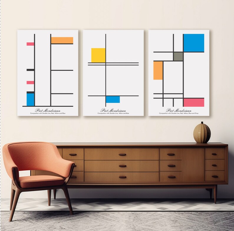 3 in 1, Piet Mondrian, Avant-garde, Contemporary Art, Geometry ...