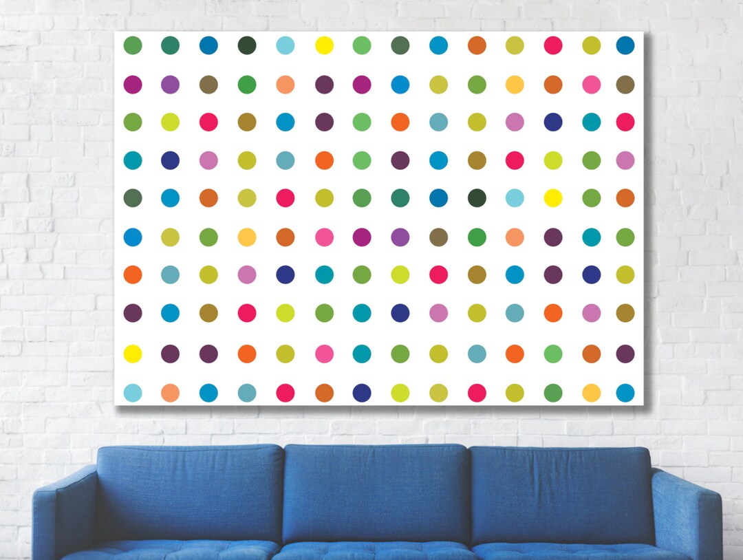 Damien Hirst, Contemporary Art, Spot Paintings, Canvas Print, Modern ...