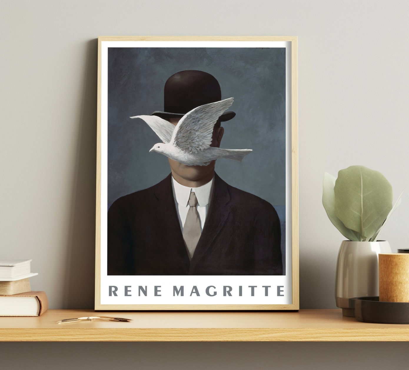 Rene Magritte, Man in a Bowler Hat, Classics, Dove, Portrait, Man in a ...