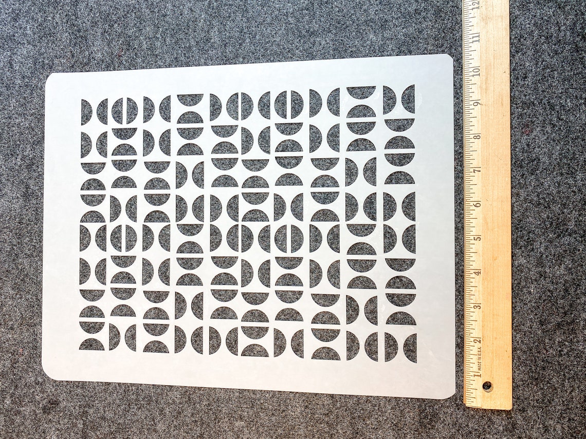 11x14 Geometric Mid Century Modern Stencil - Etsy