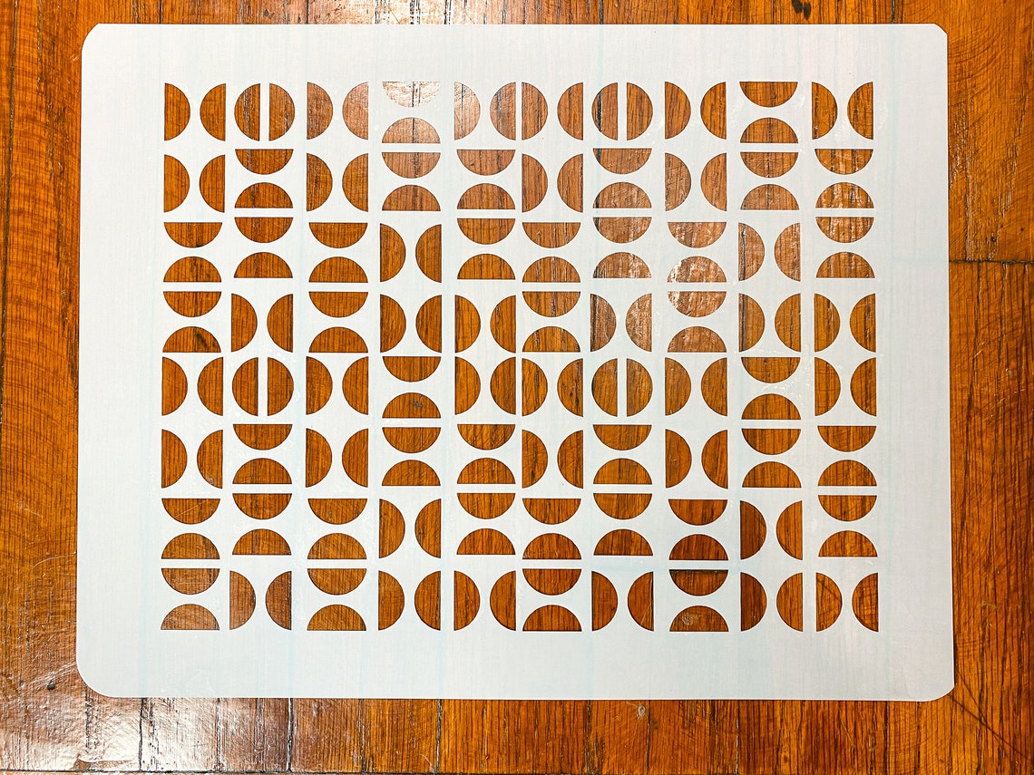 11x14 Geometric Mid Century Modern Stencil - Etsy
