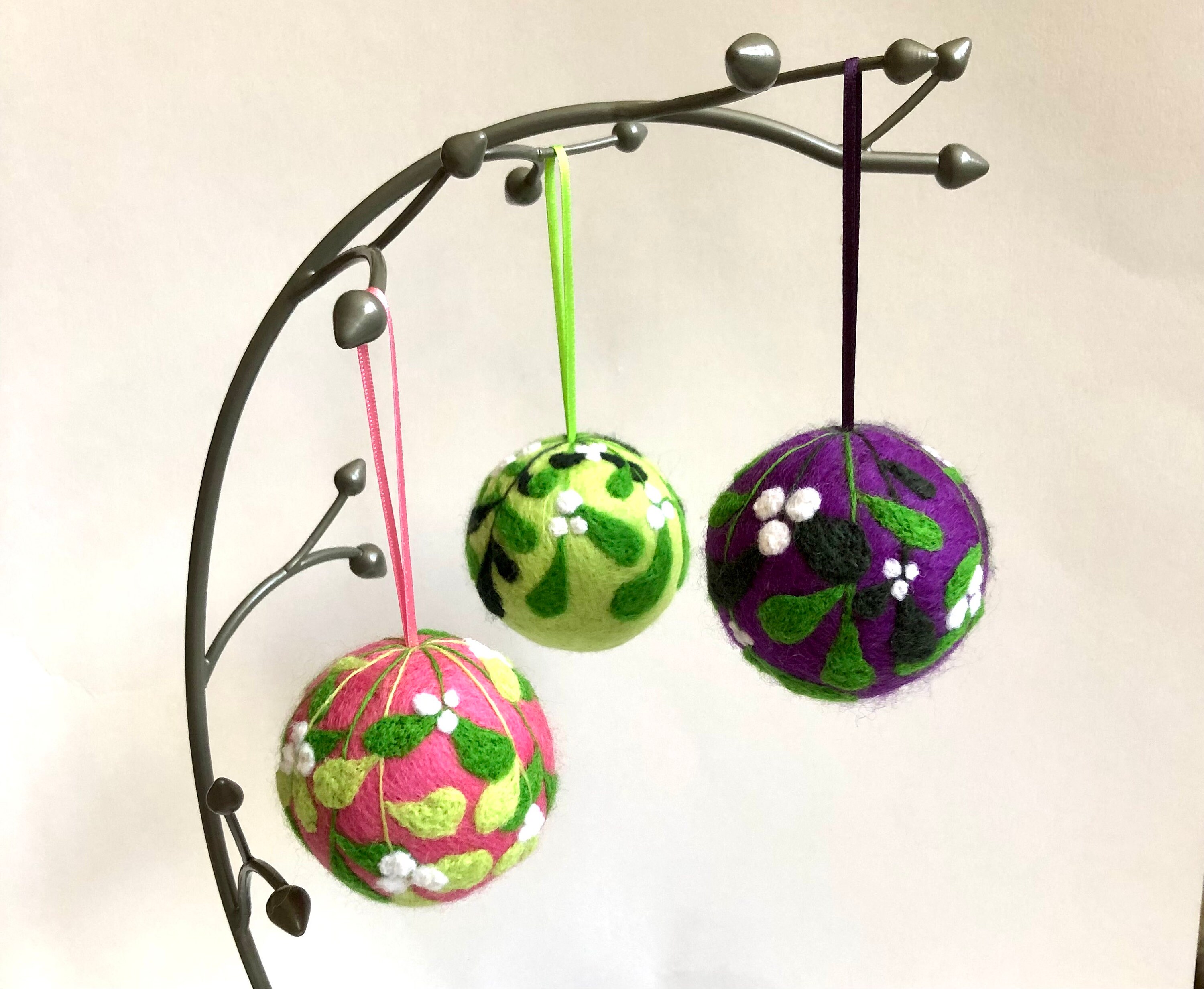 Mistletoe Inspired Colourful Baubles 6.5cm Diameter - Etsy UK