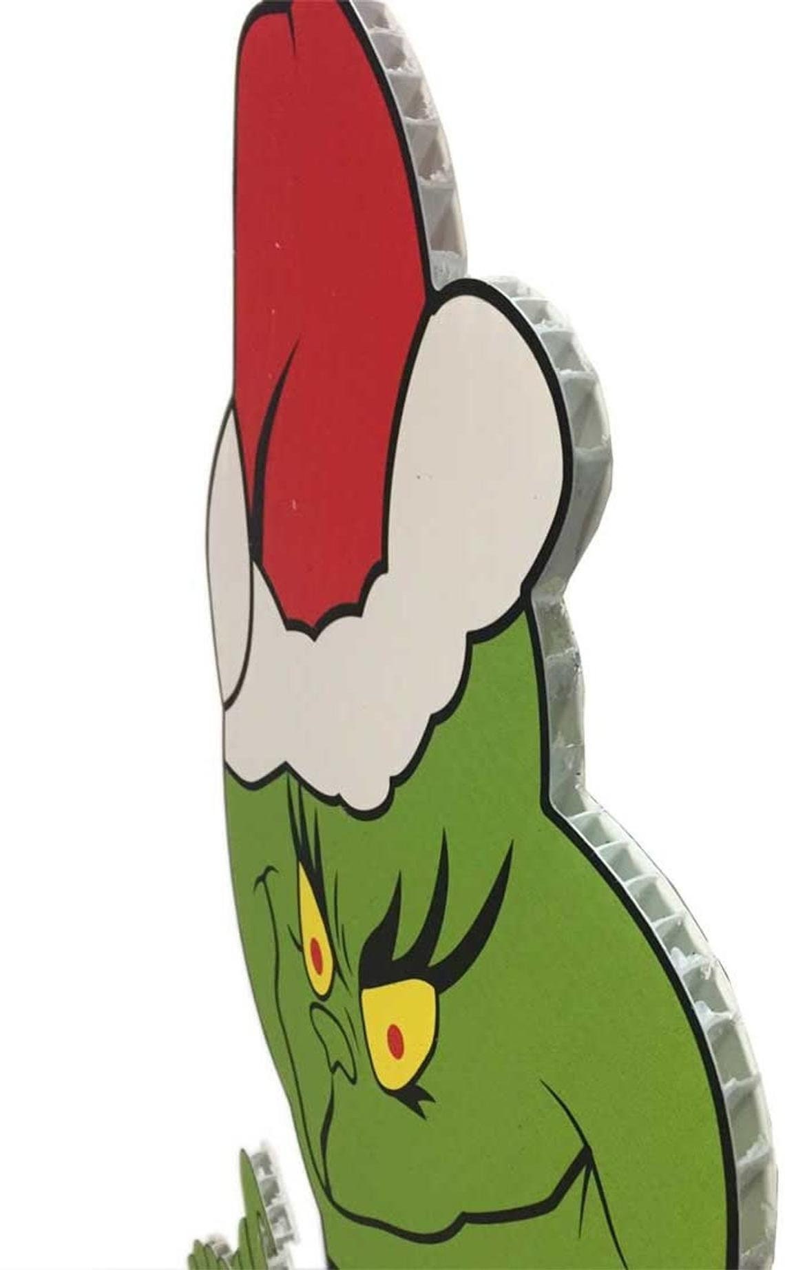 Grinch Stealing Christmas Lights Lawn Decoration Etsy
