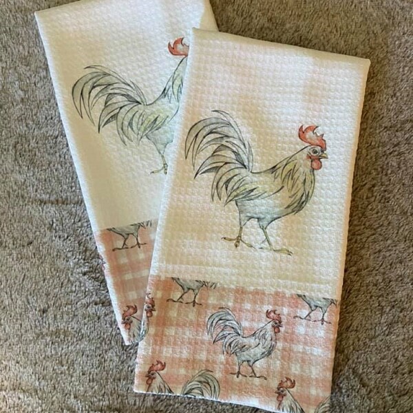 Rooster Dish Towels - Etsy