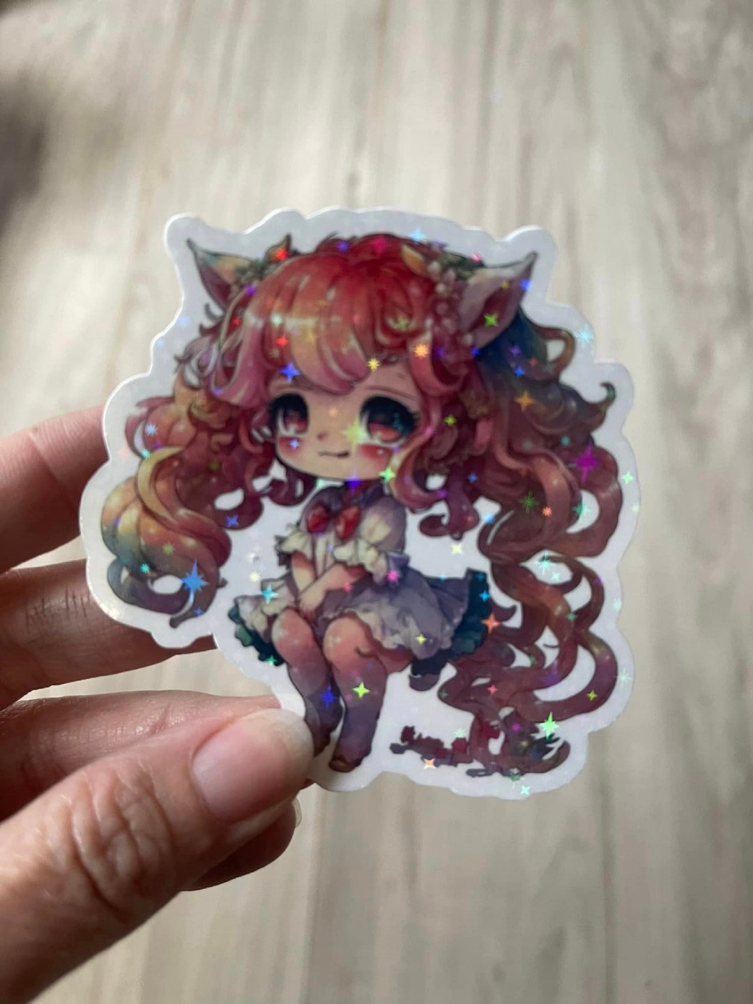 Kawaii Unicorn Holographic Sticker - Sticker - Unicorn Sticker - Diecut ...