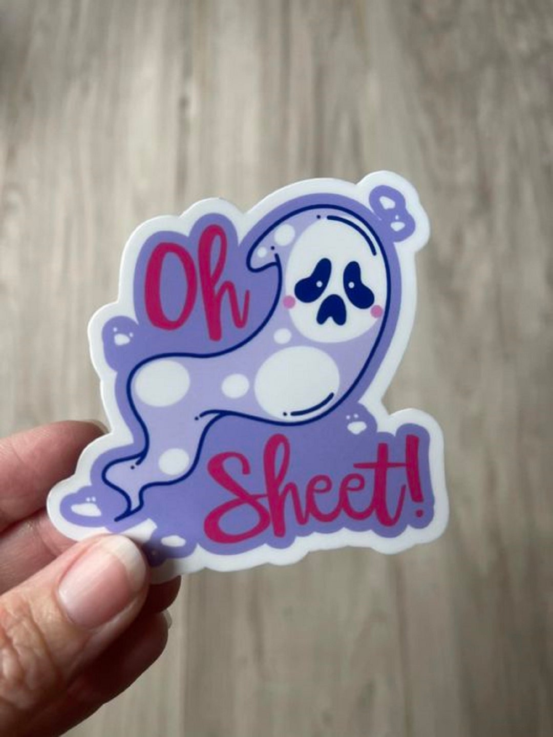 Oh Sheet Ghost Vinyl Sticker Decal - Ghost Sticker - Cute Ghost ...