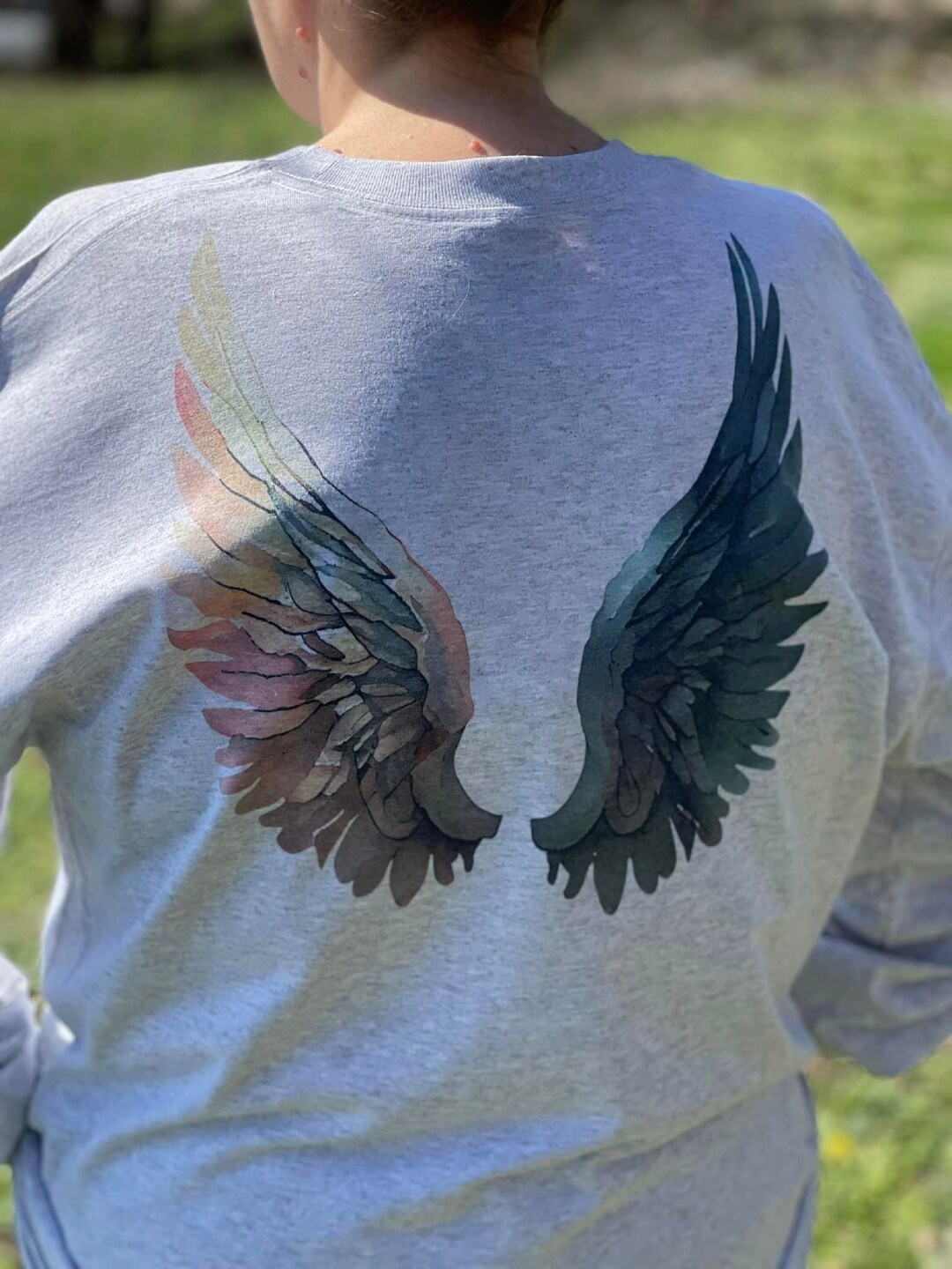 Angel Wings T Shirt Light & Dark Angel Wings Shirt Good Bad Angel Wings ...