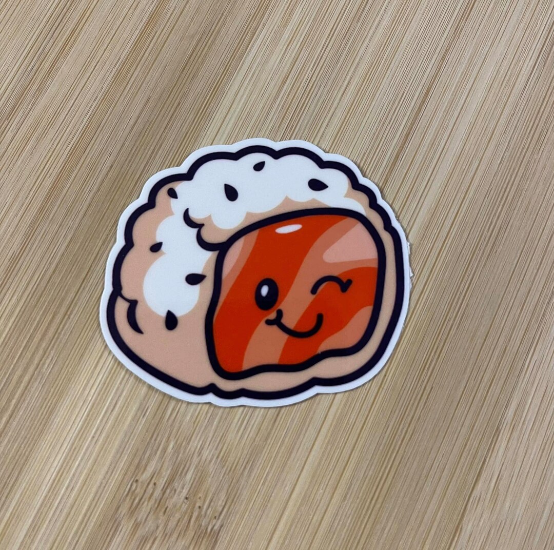 Sushi Sticker, Kawaii Sushi Sticker, Cute Sushi Sticker, Foodie Sticker ...