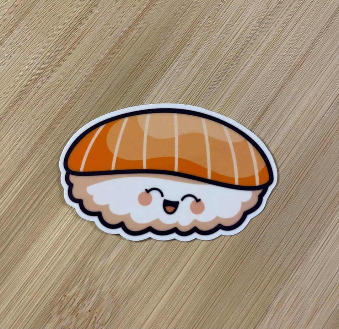 Sushi Sticker, Kawaii Sushi Sticker, Cute Sushi Sticker, Foodie Sticker ...