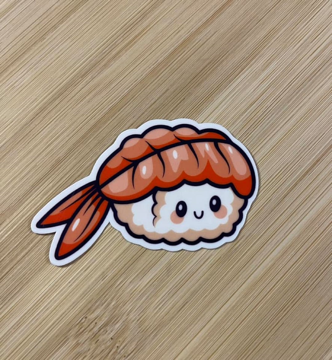 Sushi Sticker, Kawaii Sushi Sticker, Cute Sushi Sticker, Foodie Sticker ...