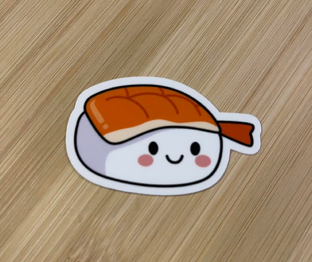 Sushi Sticker, Kawaii Sushi Sticker, Cute Sushi Sticker, Foodie Sticker ...