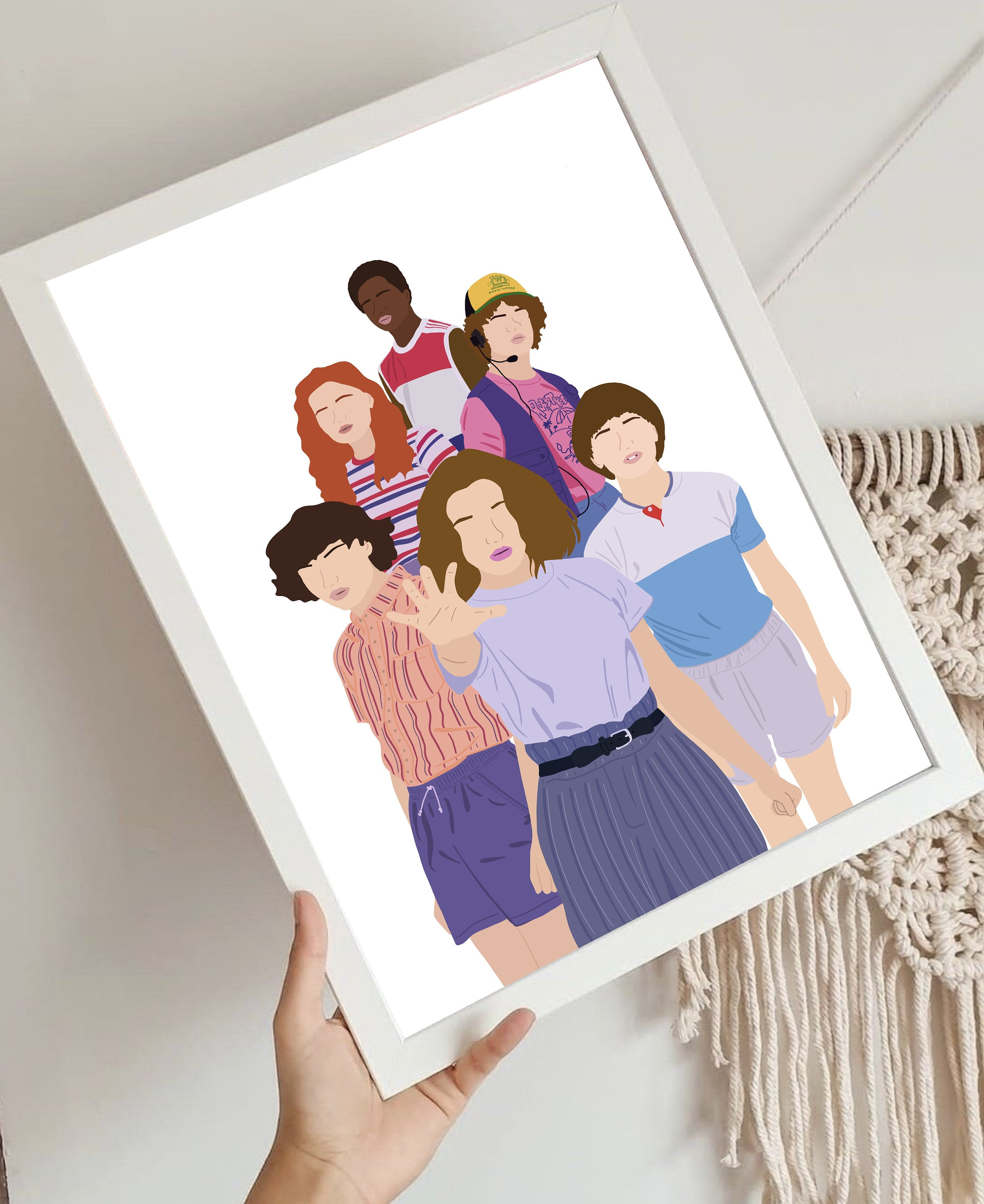 Stranger Things Wall Decor Print Hand Drawn Digital Art Digital Print ...