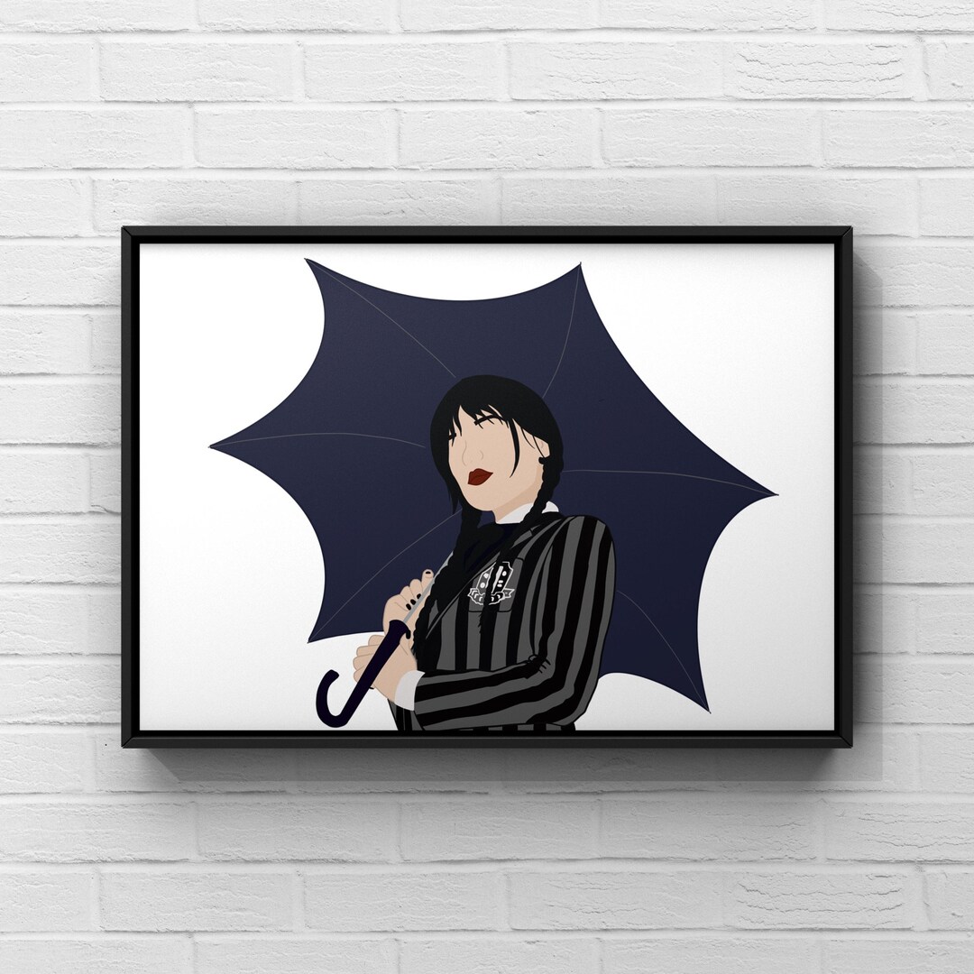 Wednesday Addams Digital Print Minimalistic Design - Etsy