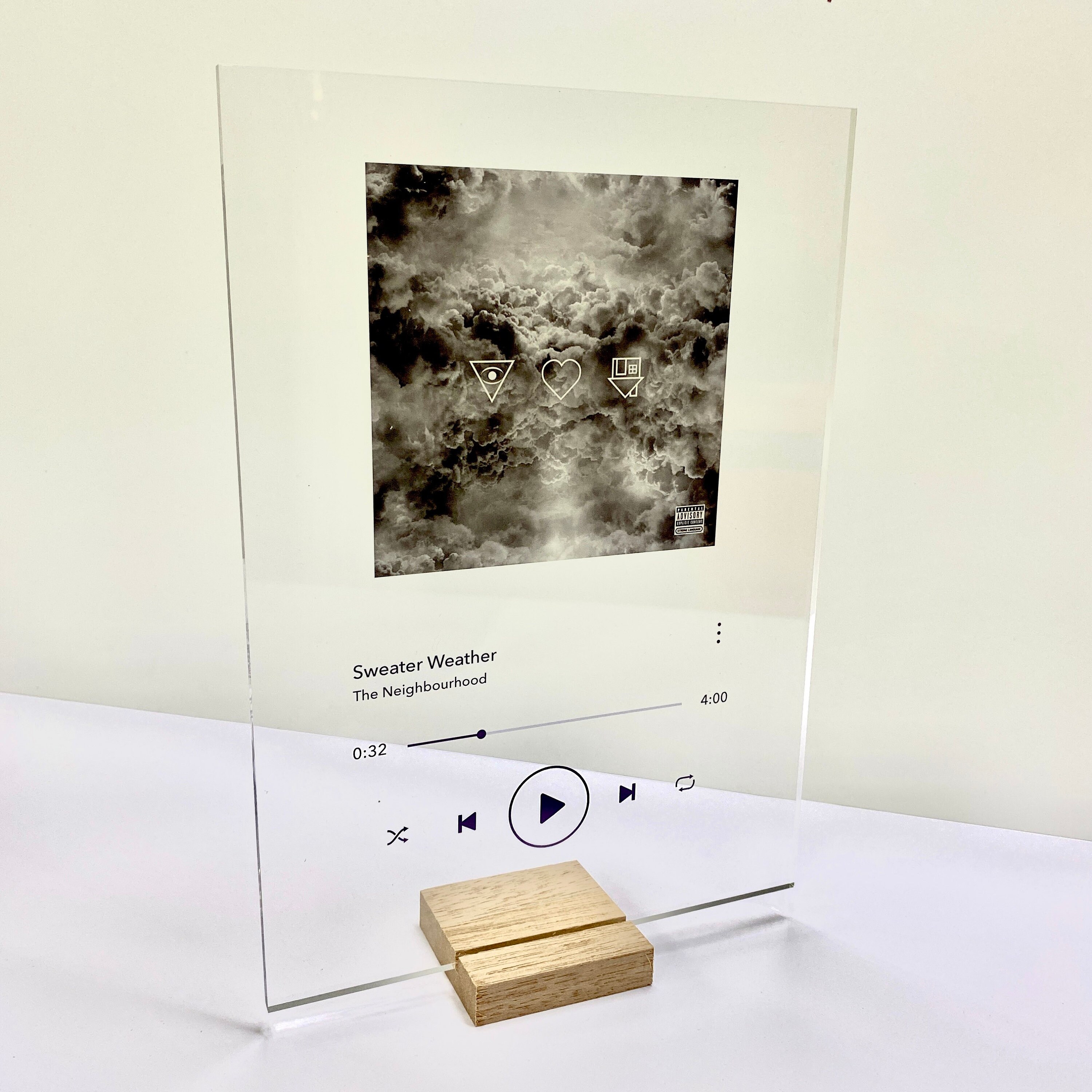 Acrylic Music Plaque With Stand Custom Song Plaque With - Etsy UK