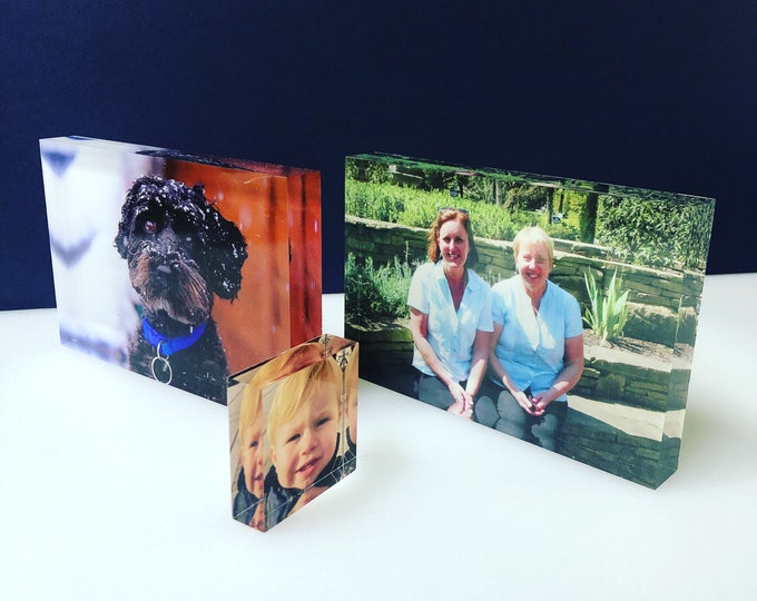 Personalised Acrylic Photo Block - Etsy UK