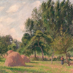 Haystacks. Vintage Impressionist Painting Art Print - Etsy