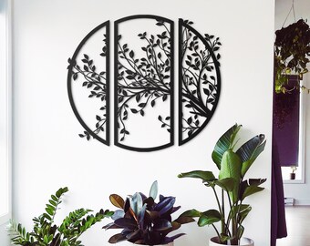 3 Piece Tree Wall Art - Etsy