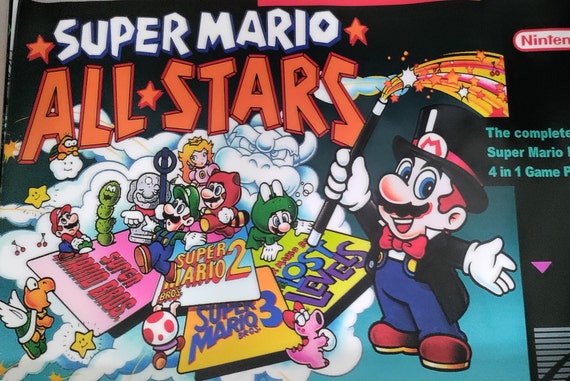 Super Mario All-stars Box Art Poster - Etsy