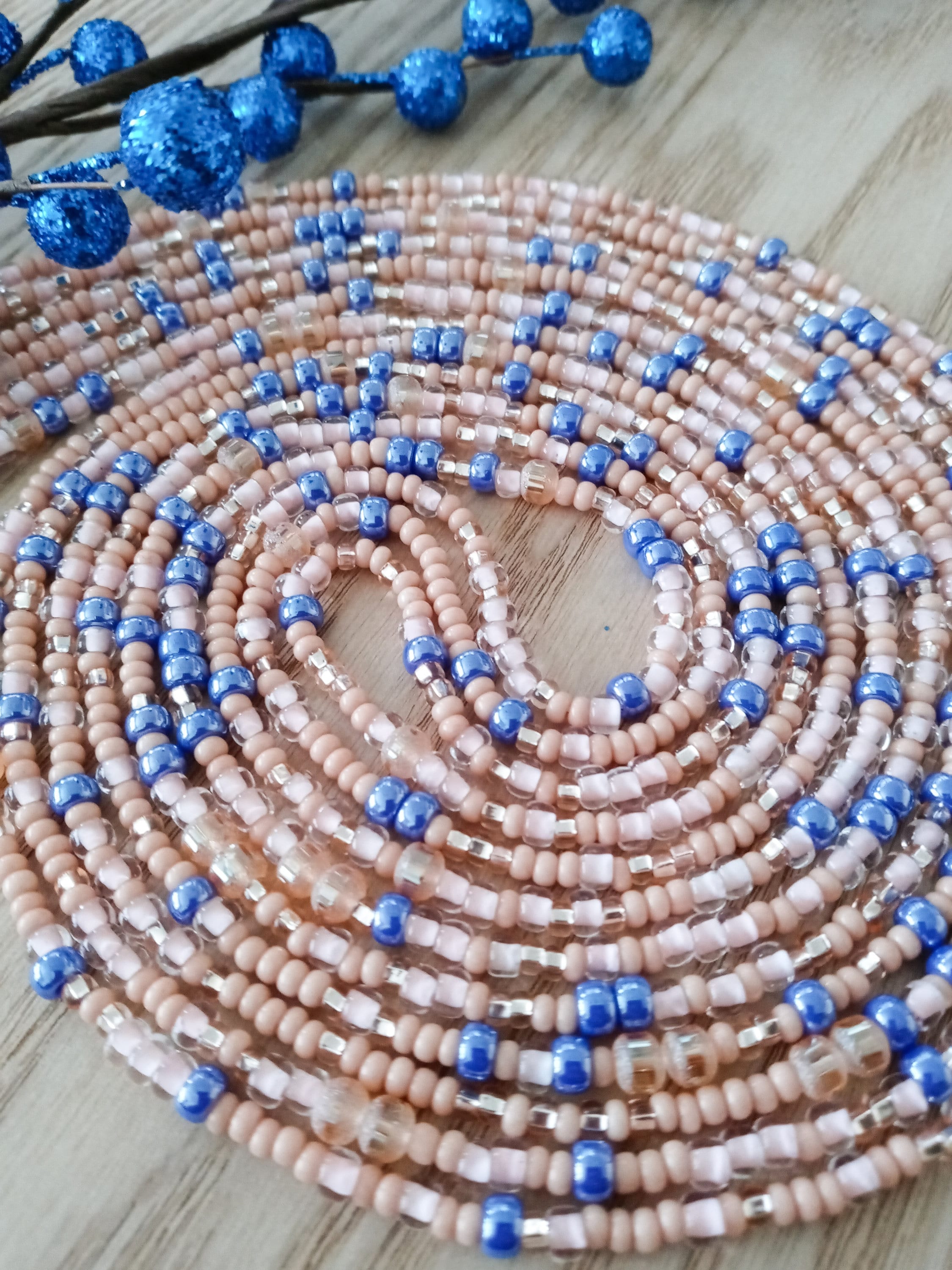 Pink Body Beads | Waist Beads Tie on | Pink Body Jewelry | Belly Bead ...