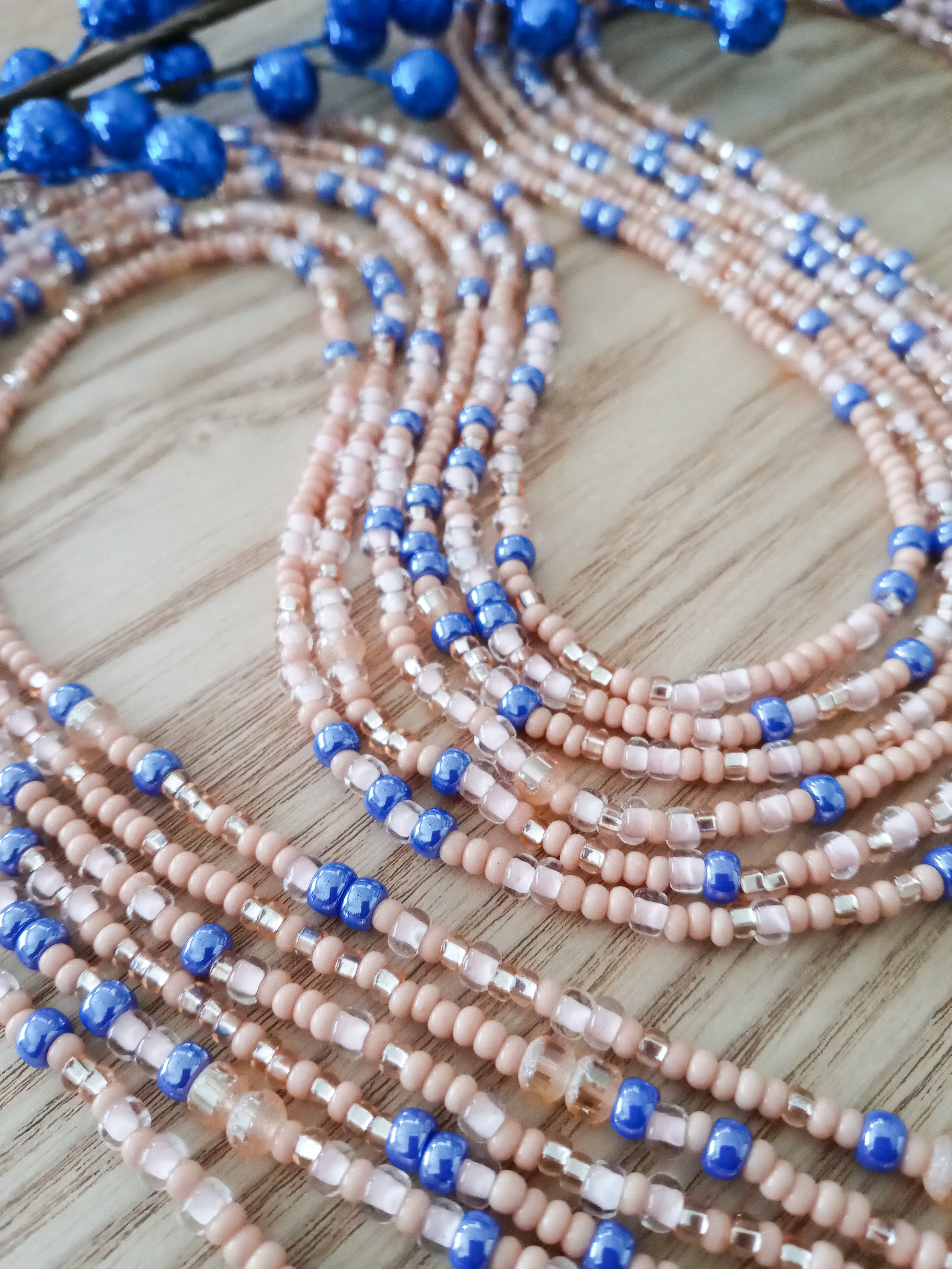 Pink Body Beads | Waist Beads Tie on | Pink Body Jewelry | Belly Bead ...