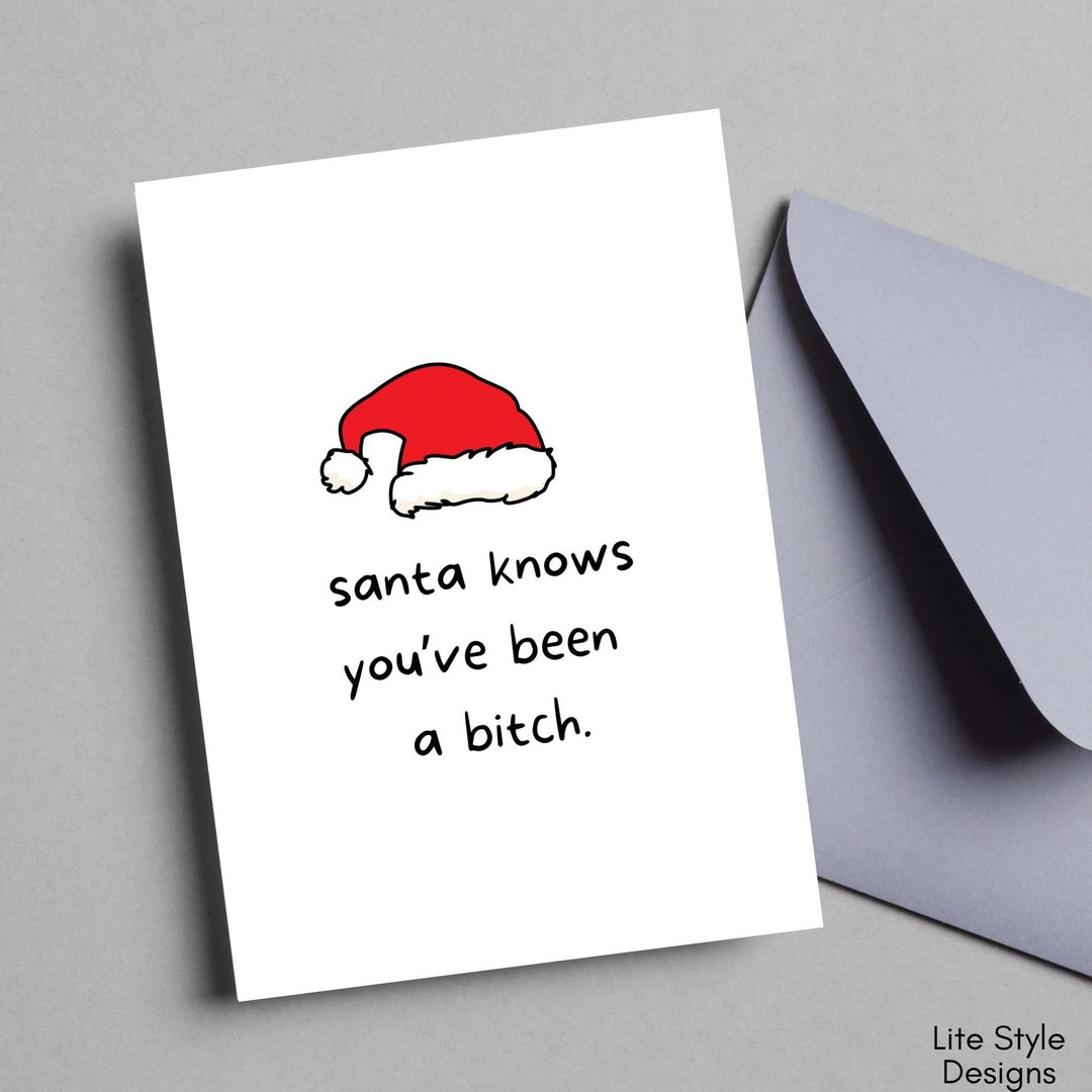 DIY PRINTABLE Funny Christmas Card for Her Holiday Card Adult - Etsy