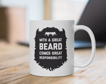 With Great Beard Comes Great Responsibility Mug Mug for Man - Etsy