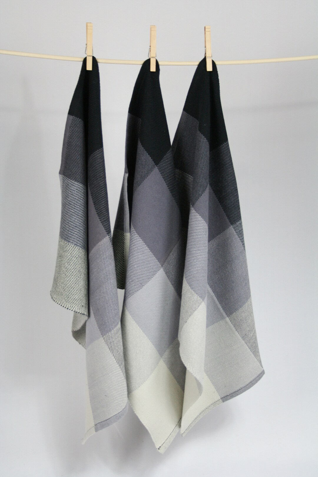 Gray Color Block Towel - Etsy