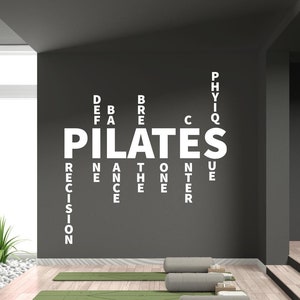 Pilates Quotes Wall Decal,pilates Wall Art,fitness Wall Quotes,pilates ...