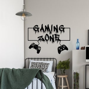 Game Zone Wall Decal,game Wall Art,best Gamer Wall Sticker,vinyl Letter ...