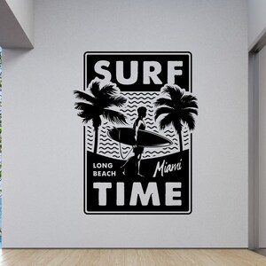 Surfing Wall Decal,surfing Wall Art,chatch the Waves,extreme Surfing ...