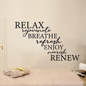 Spa Salon Wall Decal,spa Center Wall Art,spa Center Sticker,spa Salon ...
