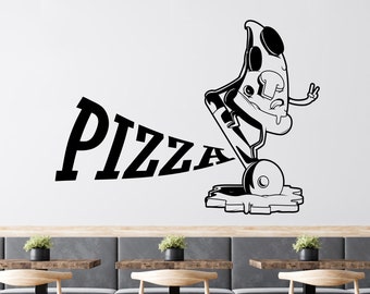 Pizza Wall Decal Decorations for Restaurant Vinyl Sticker - Etsy