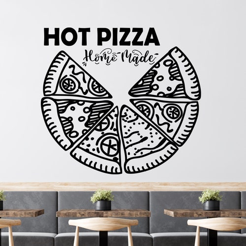 Pizza Wall Decal Vinyl Sticker for Pizzeria Decorations - Etsy