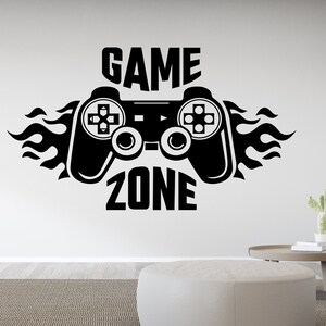Game Zone Wall Decal,game Wall Art,best Gamer Wall Sticker,vinyl Letter ...