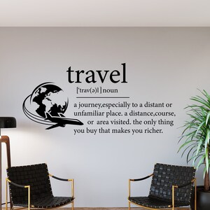 Travel Wall Decal,travel Tour Center Wall Art,travel Wall Sticker ...