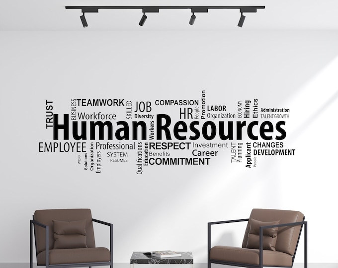 Human Resources Decals - Office Decal-office Wall Sticker-vinyl Decals ...