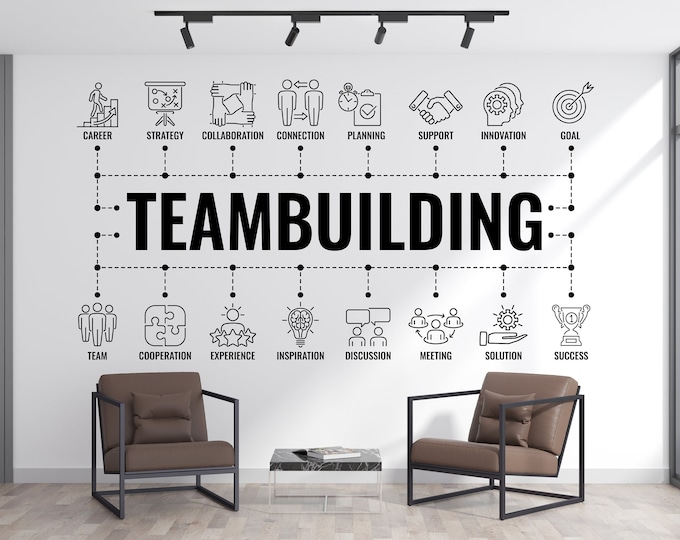 Teambuilding Wall Decal Motivation Quotes Decal Office Wall Sticker ...
